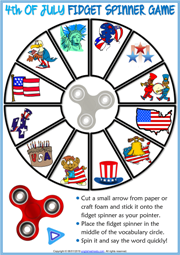4th of July ESL Vocabulary Worksheets