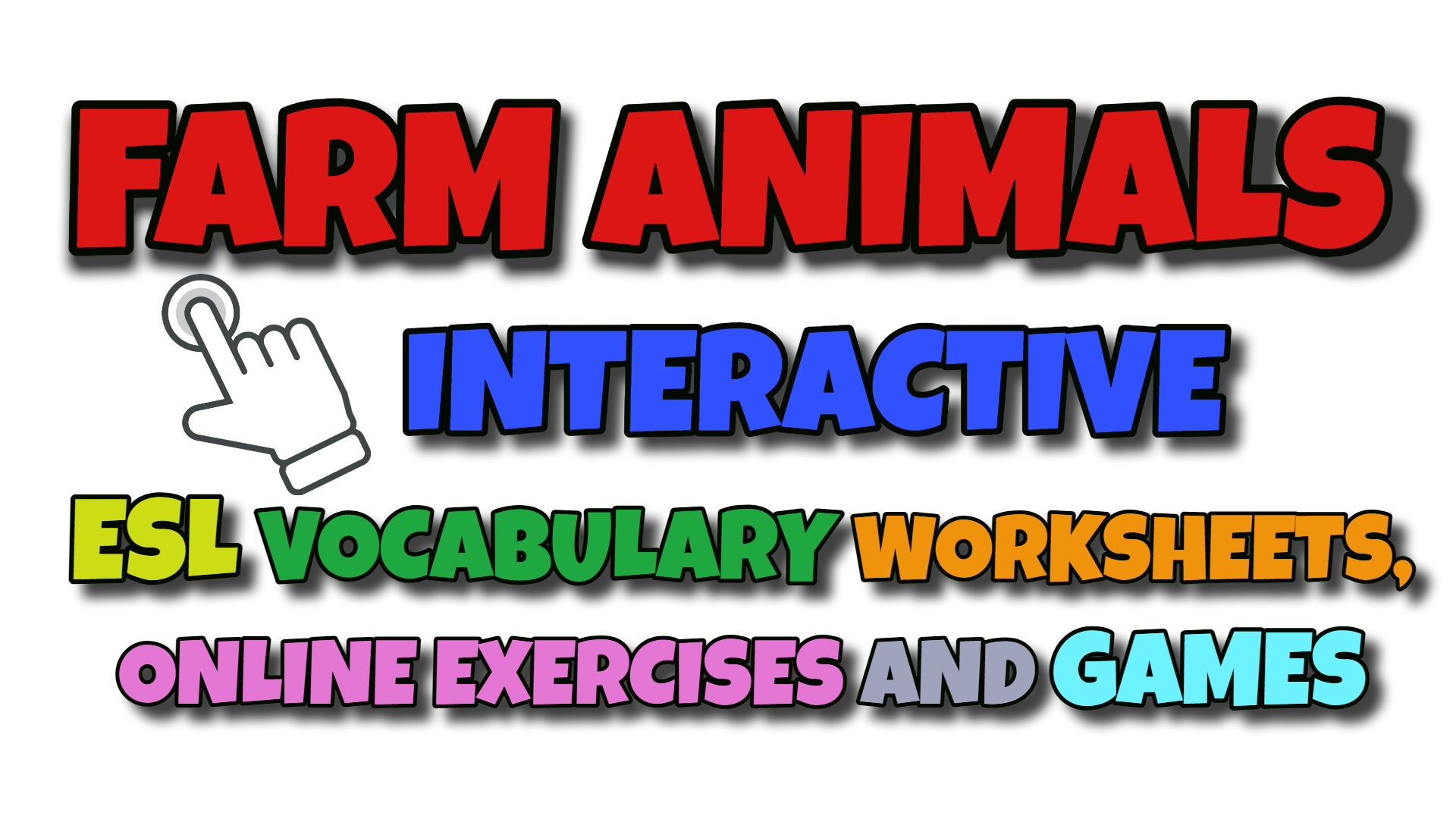 Farm Animals ESL Interactive Vocabulary Worksheets