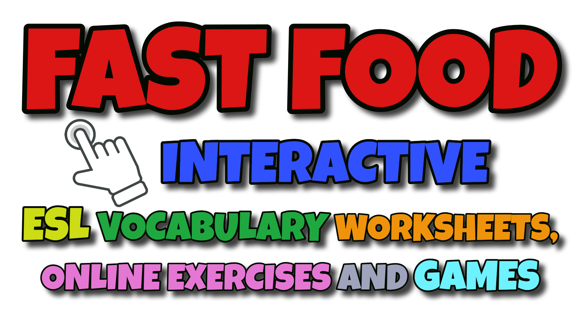 Fast Food ESL Interactive Vocabulary Worksheets