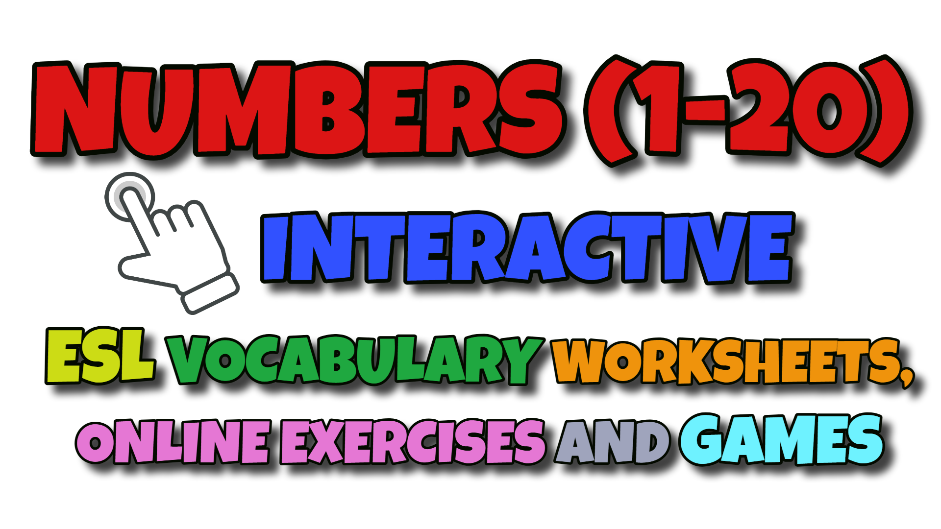 Numbers ESL Interactive Vocabulary Worksheets