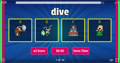 Action Verbs ESL Interactive Vocabulary Worksheets (B)