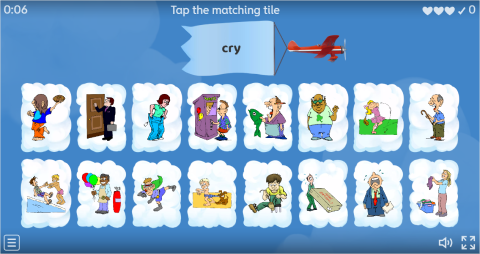 Action Verbs ESL Interactive Vocabulary Worksheets (D)