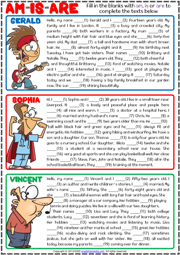 Am Is Are ESL Printable Worksheets