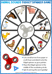 Animal Sounds ESL Vocabulary Worksheets