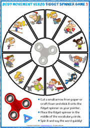 Body Movement Verbs ESL Vocabulary Worksheets