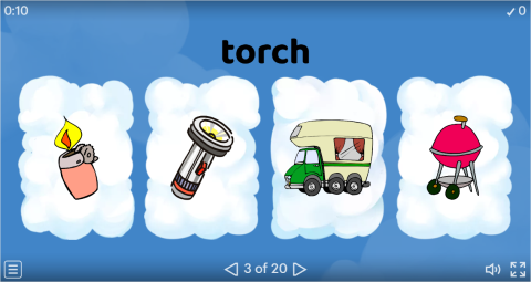 Camping ESL Interactive Vocabulary Worksheets