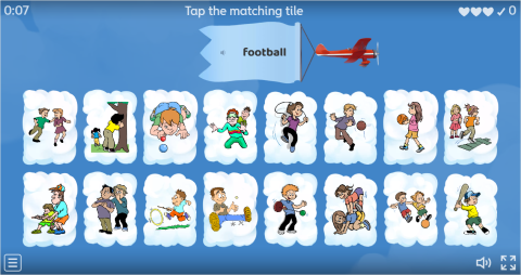 Children Games ESL Interactive Vocabulary Worksheets