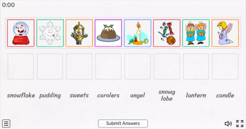 Christmas ESL Interactıve Vocabulary Worksheets