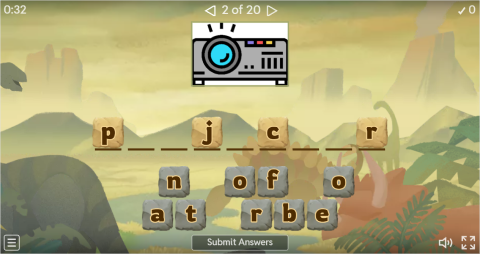 Classroom Objects ESL Interactive Worksheets (A)