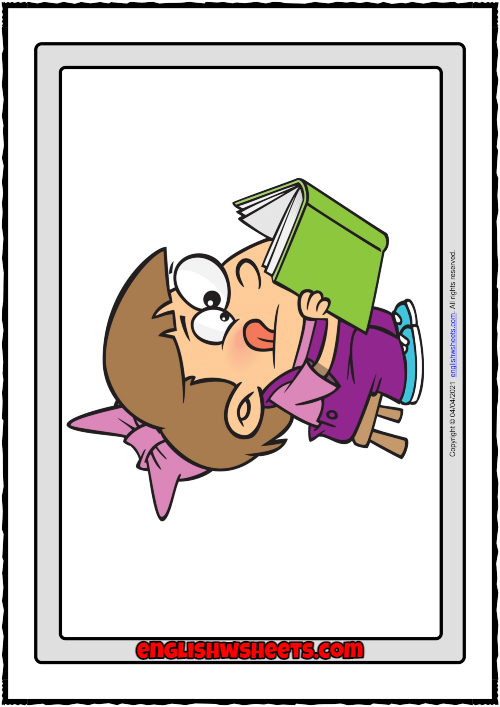 Classroom Verbs ESL Printable Flashcards Without Words