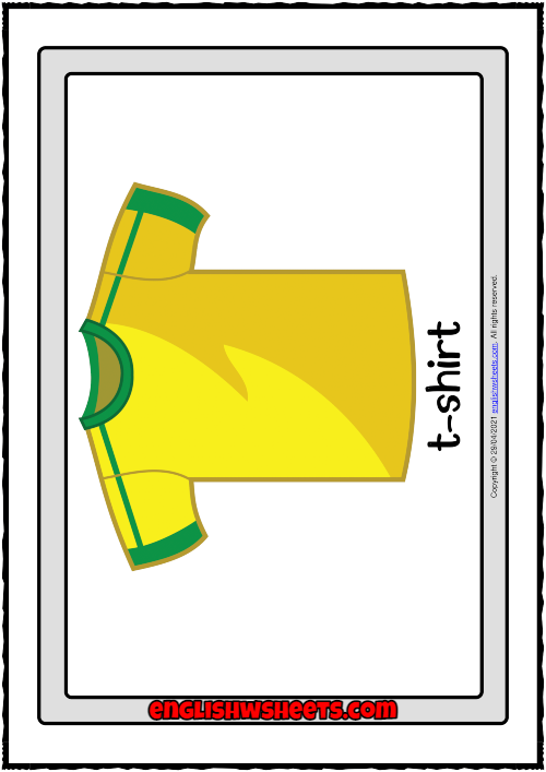 Clothes ESL Printable Flashcards With Words