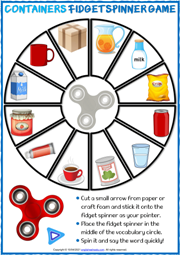 Containers ESL Vocabulary Worksheets