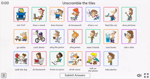Daily Routines ESL Interactive Worksheets (B)