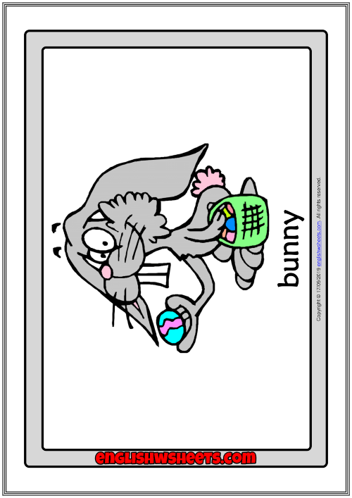 Easter Holiday ESL Printable Flashcards With Words for Kids