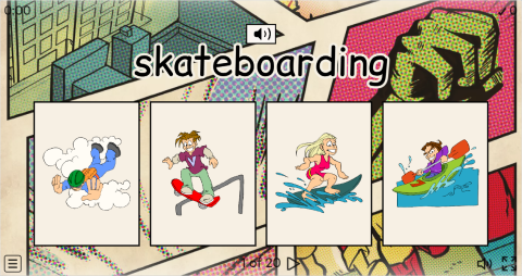 Extreme Sports ESL Interactive Vocabulary Worksheets