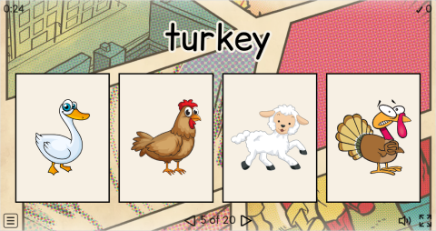 Farm Animals ESL Interactive Vocabulary Worksheets