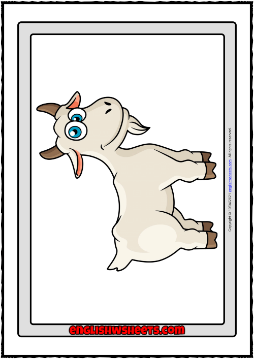 Farm Animals ESL Printable Flashcards Without Words