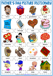 Father's Day ESL Vocabulary Worksheets