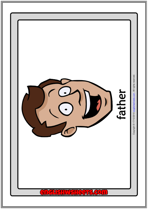 Father's Day ESL Printable Flashcards With Words