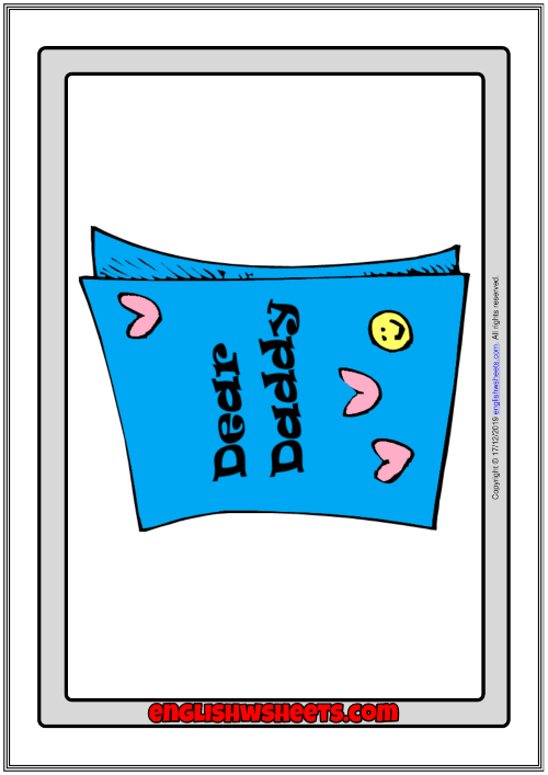 Father's Day ESL Printable Flashcards Without Words