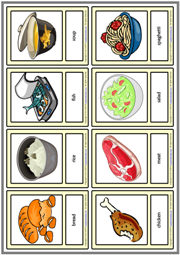 Food and Drinks ESL Vocabulary Worksheets