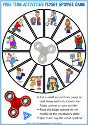 Free Time Activities ESL Vocabulary Worksheets