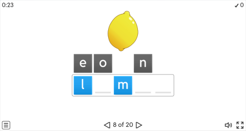 Fruits ESL Interactive Vocabulary Worksheets