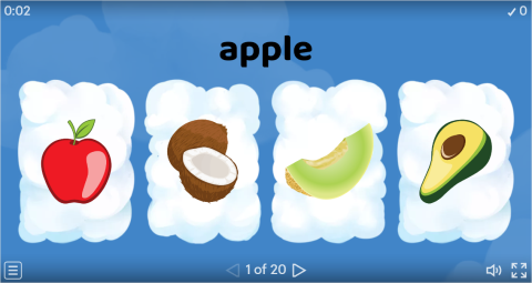 Fruits ESL Interactive Vocabulary Worksheets