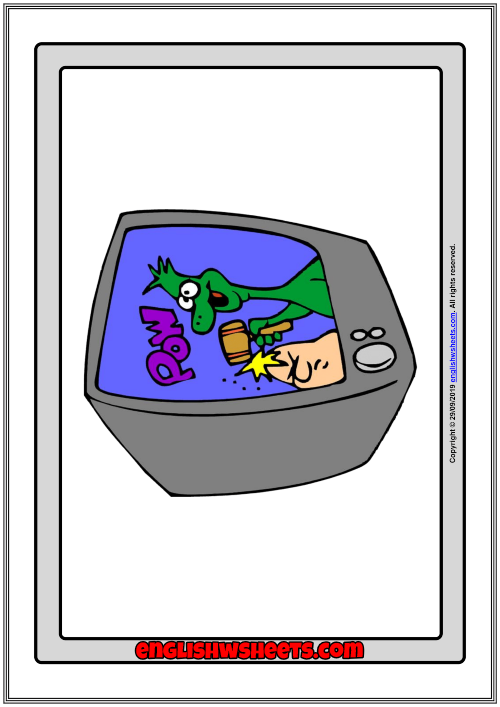 Furniture ESL Printable Flashcards Without Words for Kids