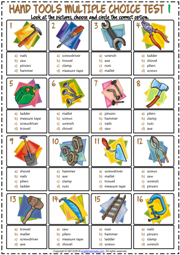 Hand Tools ESL Vocabulary Worksheets
