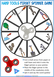 Hand Tools ESL Vocabulary Worksheets