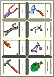 Hand Tools ESL Vocabulary Worksheets