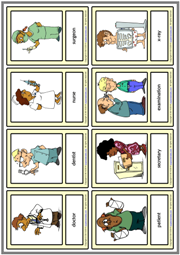 Hospital ESL Vocabulary Worksheets