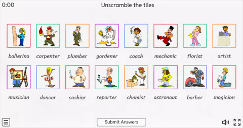 Jobs ESL Interactive Vocabulary Worksheets (B)