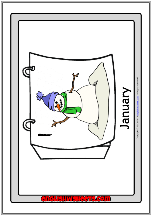 Months Of The Year Printable Flash Cards