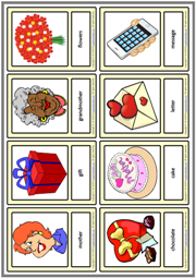 Mother's Day ESL Printable Vocabulary Learning Cards