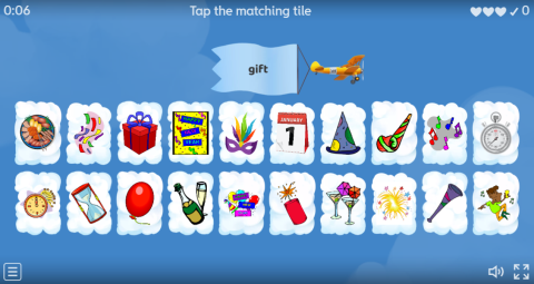 New Year's Eve ESL Interactive Vocabulary Worksheets