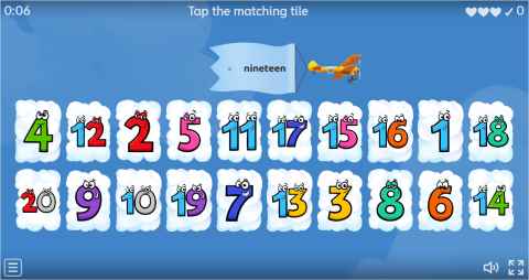 Numbers ESL Interactive Vocabulary Worksheets
