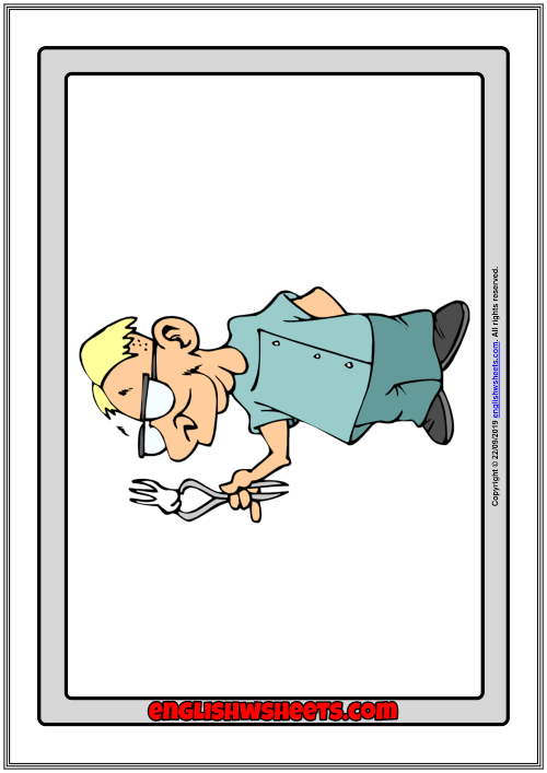 Jobs ESL Printable Flashcards Without Words for Kids