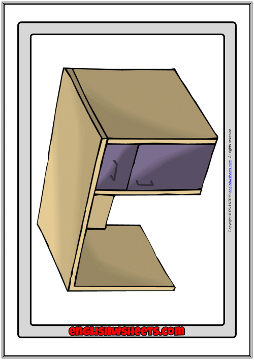 Office Objects ESL Printable Flashcards Without Words for Kids