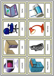 Office Objects ESL Vocabulary Worksheets