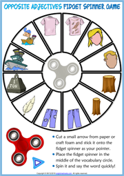 Opposite Adjectives ESL Vocabulary Worksheets