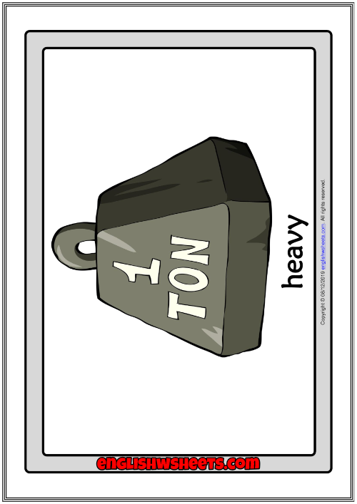 Opposite Adjectives ESL Printable Flashcards With Words For Kids