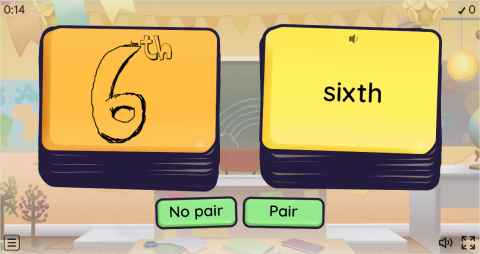 Ordinal Numbers ESL Interactive Vocabulary Worksheets