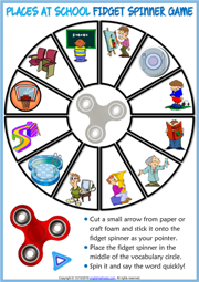Places at School ESL Vocabulary Worksheets