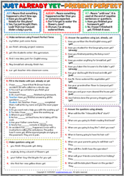 Just Already Yet ESL Grammar Exercises Worksheet