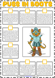 Puss in Boots ESL Reading Comprehension Worksheets