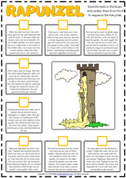 Rapunzel ESL Reading Comprehension Worksheets