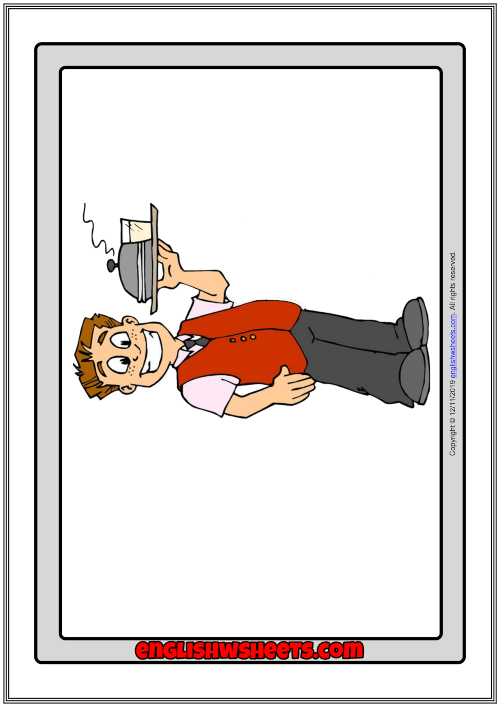 Restaurant Vocabulary ESL Printable Flashcards Without Words