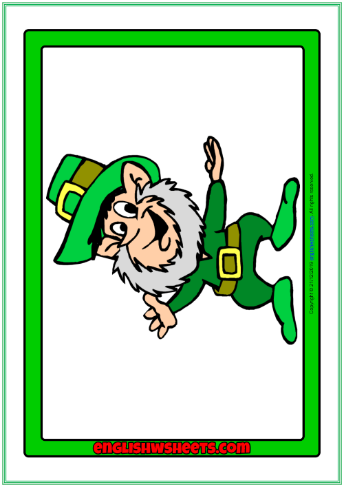 St. Patrick's Day ESL Printable Flashcards Without Words